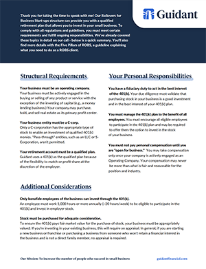 Franchise Lender Sales Collateral - Guidant